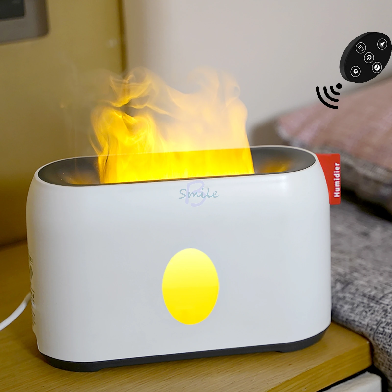 초음파 아로마 디퓨저 가습기 불꽃 아로마 테라피 야간 조명 안개 제조 업체 Led 램프 사무실 침실 보안 사용 도구치과 교육