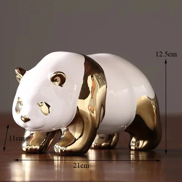 Golden Panda Statue