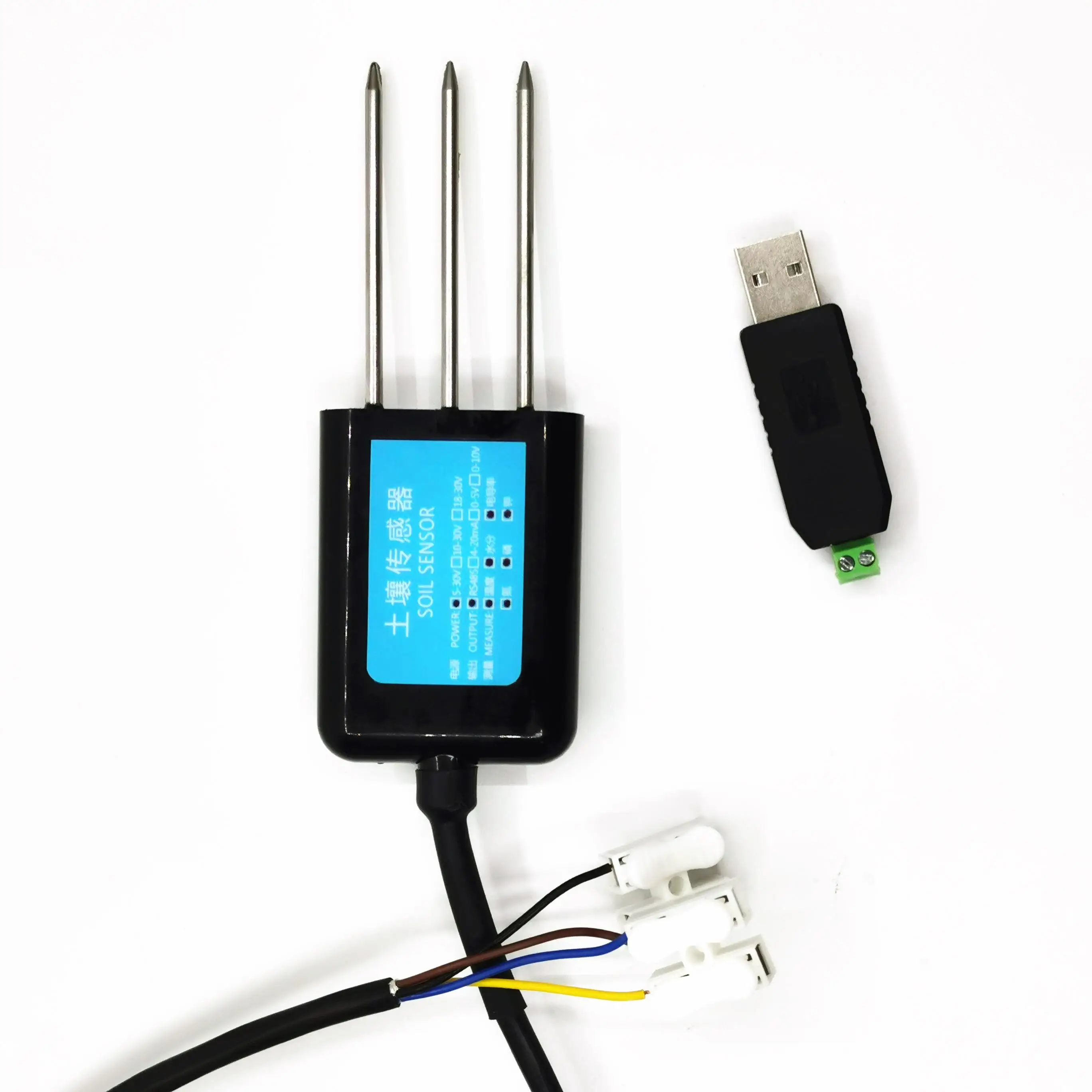 Sensor NPK 7 en 1 para monitoreo en línea LORA LORAWAN RS485, humedad ...