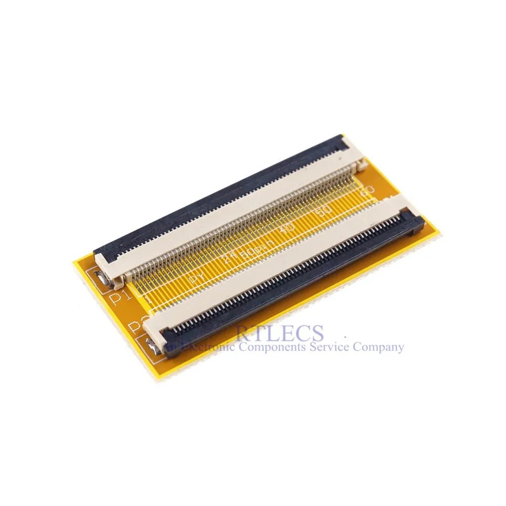 Cable plano Flexible, conector FFC/FPC de 0,5mm, adaptador de 60 Pines, extensión PCB a conector ...