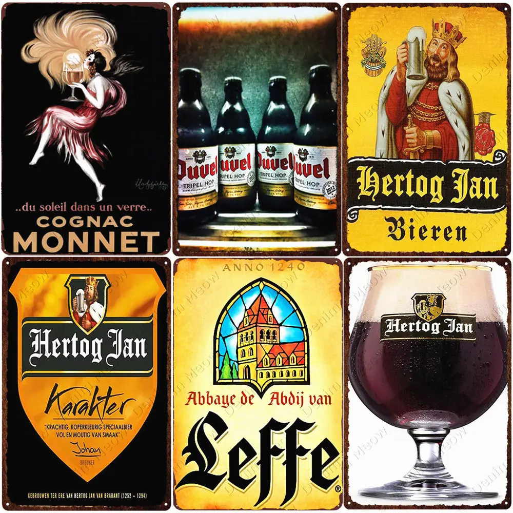 Hertog-Jan-beer-plate-Belgium-vintage-tin-sign-home-bar-pub-decoration ...