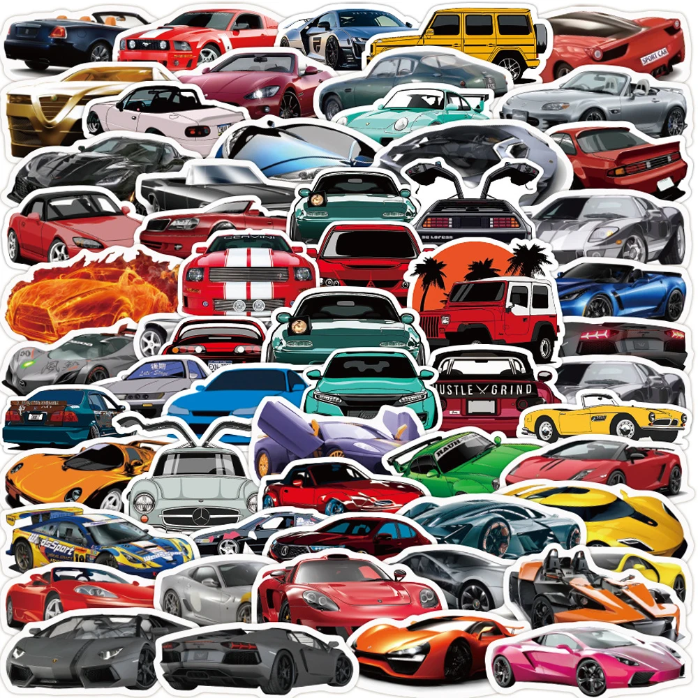 10/30/50/100PCS Retrofit Racing Car Graffiti Stickers Car Motorcycle ...
