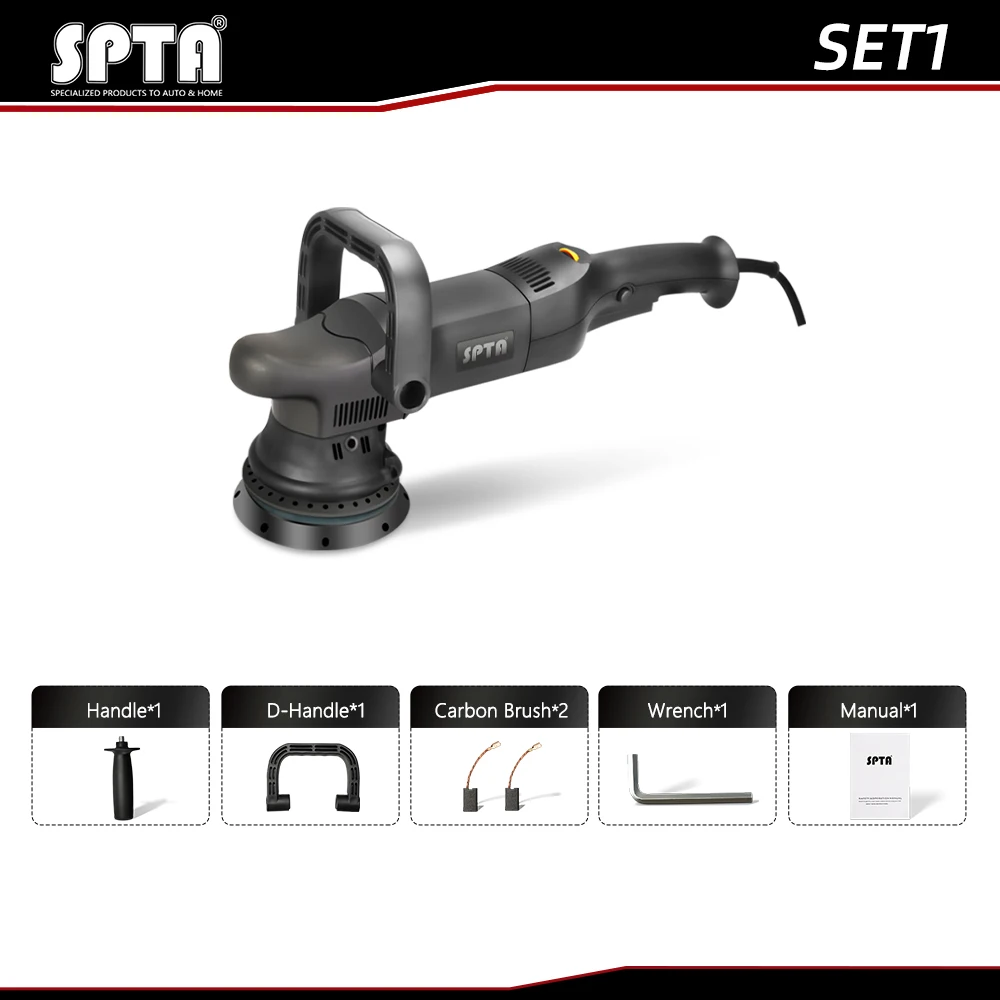 SPTA 700W 5 inch Dual Action Polisher Orbit 15mm Auto Polisher