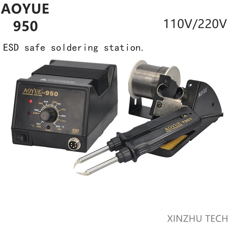 New Aoyue 950 SMD Rework Soldering Station Anti Static Hot Tweezer Soldering Station PCB IC ...