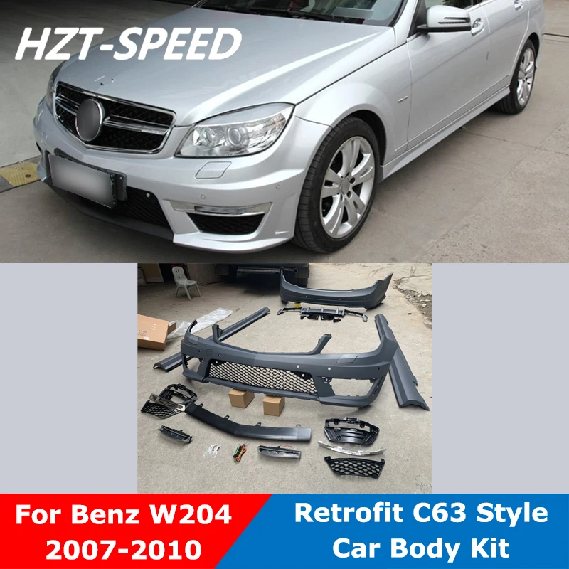 Amg Style Unpainted Pp Front Rear Bumper Side Skirts Car Body Kit For ...