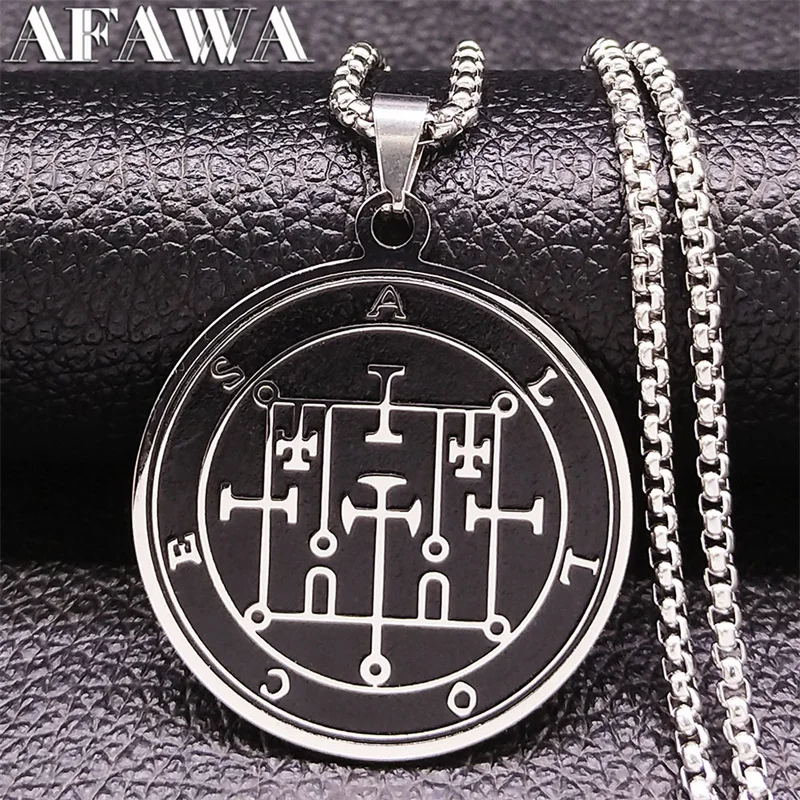 Stainless-Steel-Black-Sigil-Necklace-Men-Goetia-Seal-of-ALLOCES-Demon ...