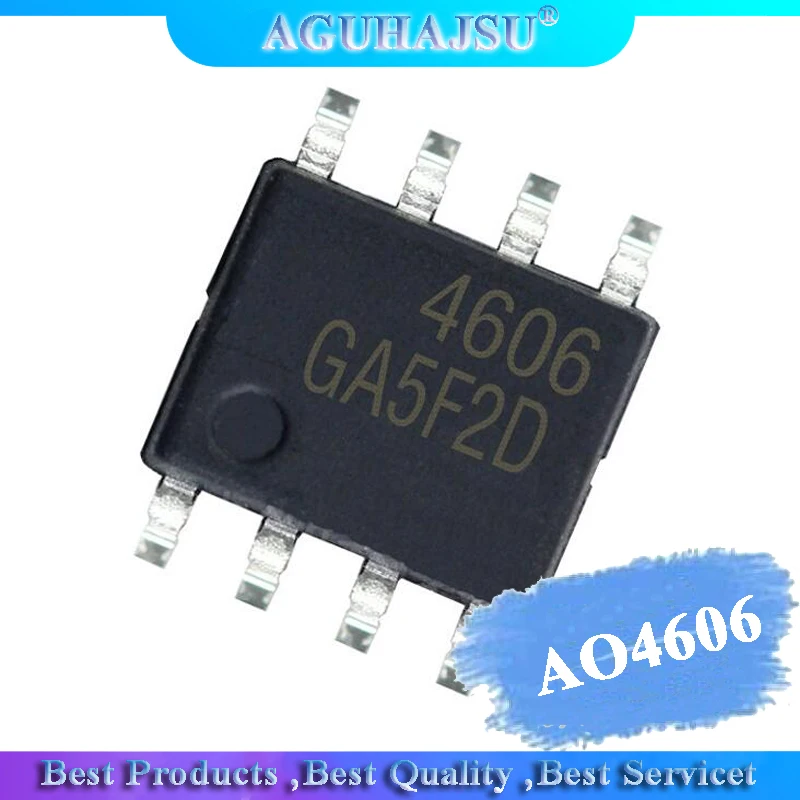 10個ao4606 ao 4606 mosfet sop 8 n pチャネルmosチューブ新品オリジナル|集積回路| - AliExpress