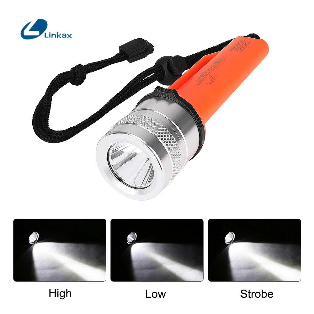 LED-Waterproof-Diver-Diving-Flashlight-Underwater-3-modes-Lighting ...