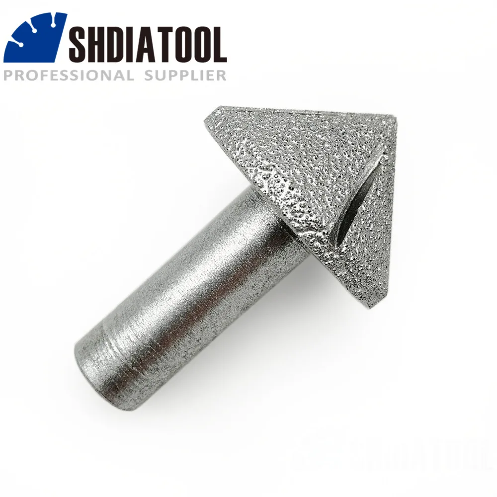 SHDIATOOL No.15 Cone Type Brazed Diamond Router Bits With 1/2" Shank ...