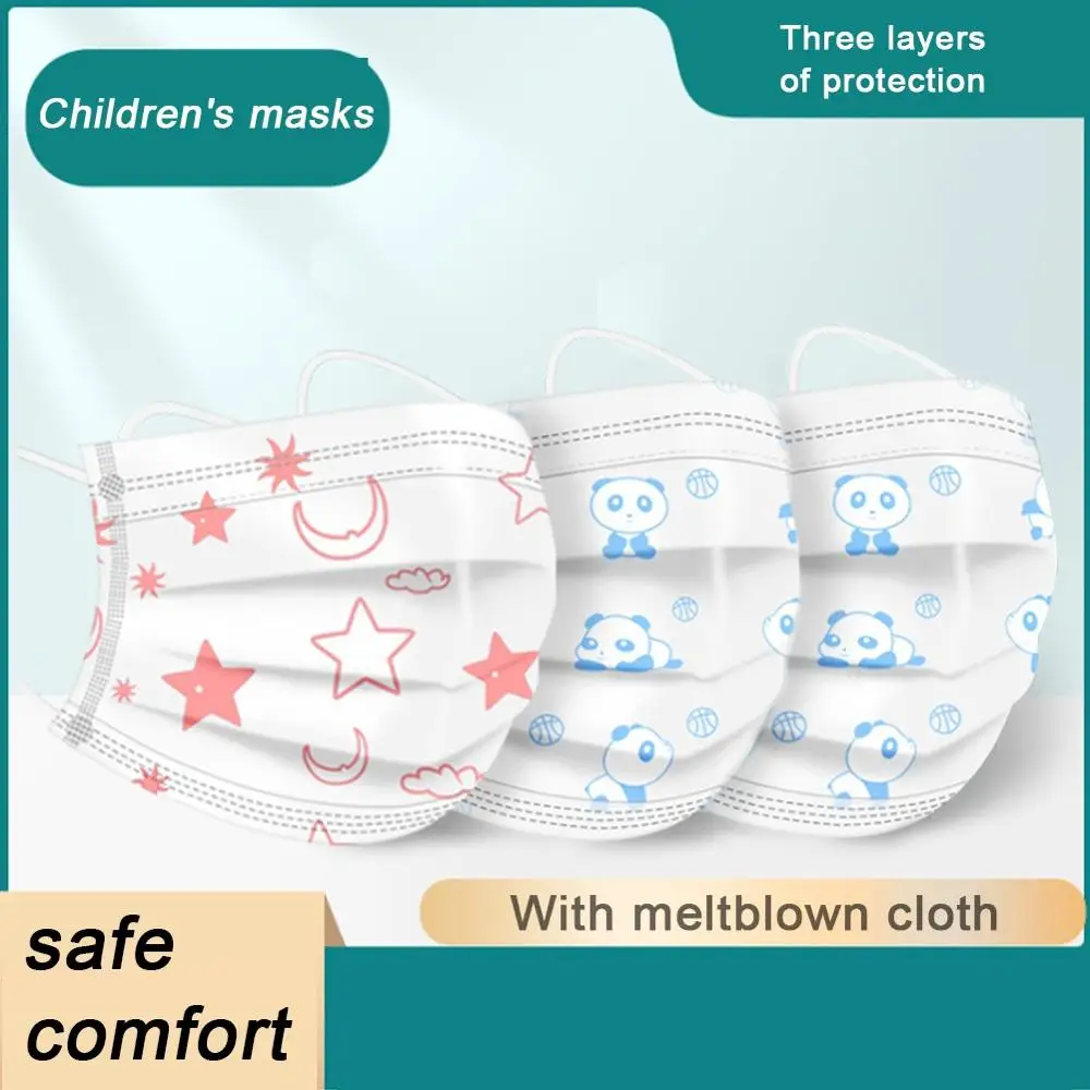10PCs Disposable Mouth Mask for children kids Civil Face Masks Fashion ...