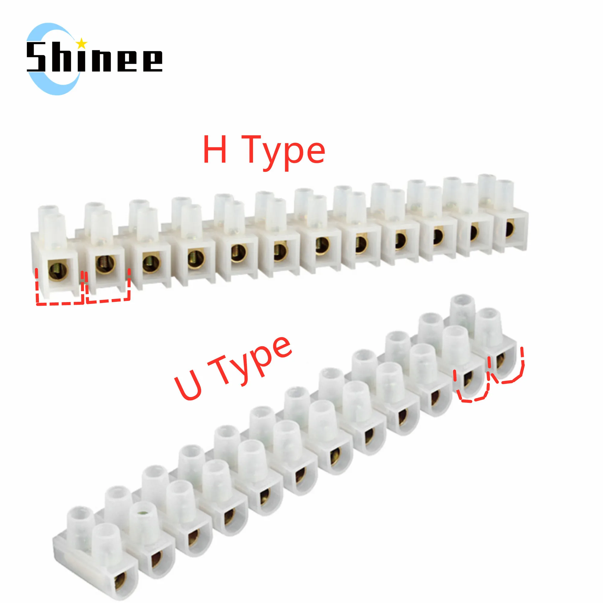 1pcs-U-H-Type-12-Position-Plastic-Barrier-Terminal-Strip-Block-Barrier ...