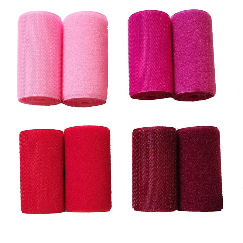 10cm Width red nylon no self adhesive tape hook loop magic fastener ...