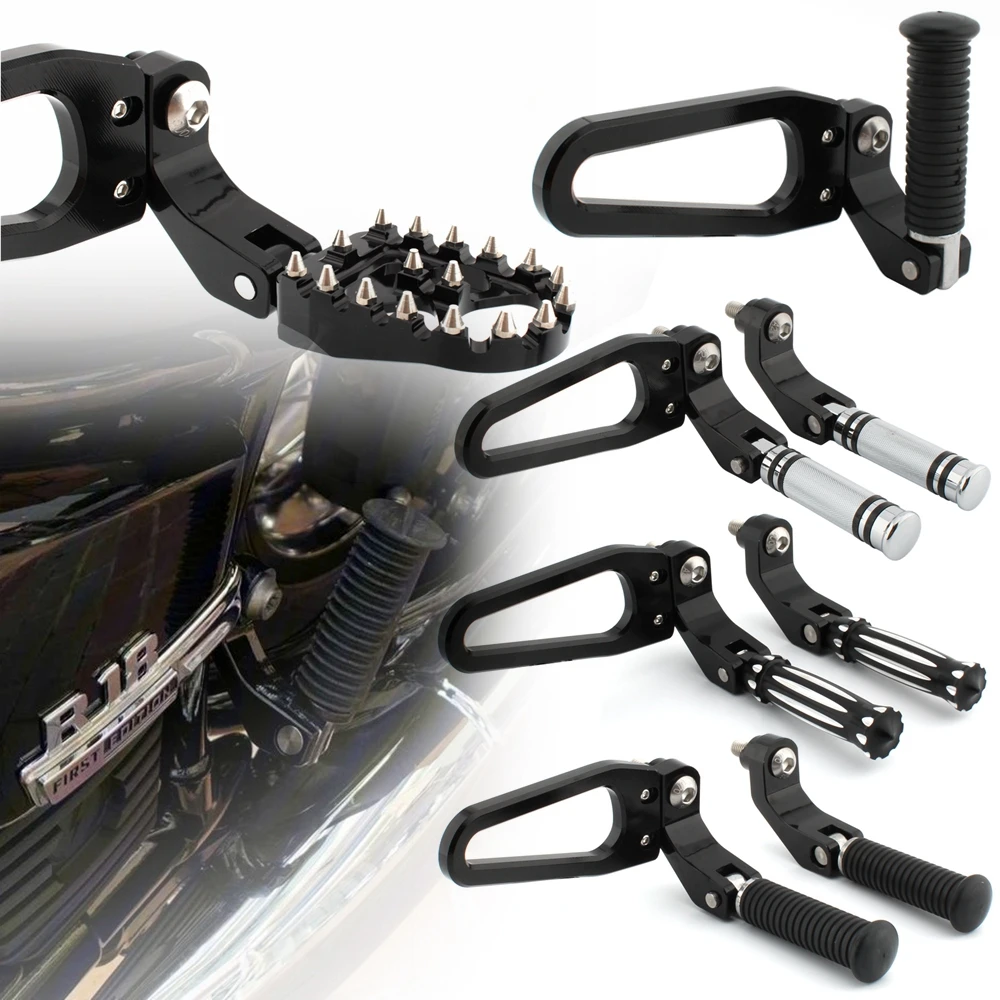 For Bmw R18 Motorcycle Rear Foot Rests Black Pegs Pedal Passenger ...