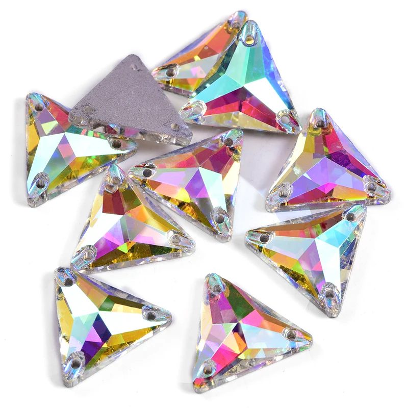 Tri-angle-White-Glass-Stone-Sew-On-Rhinestones-Best-Glass-Strass ...
