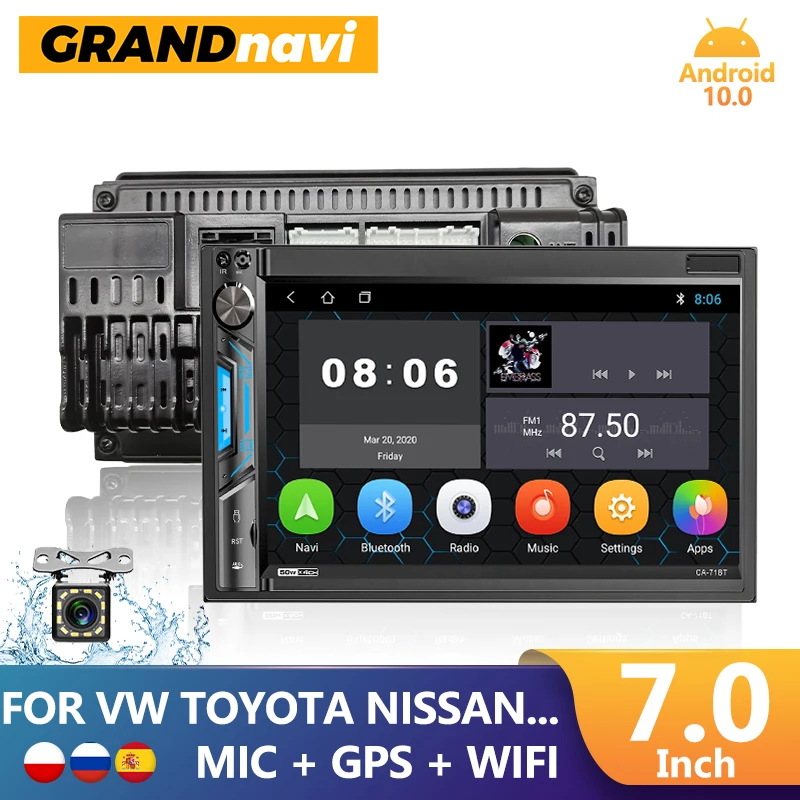 Grandnavi 2din android rádio gps carro multimídia player 7 polegada ...