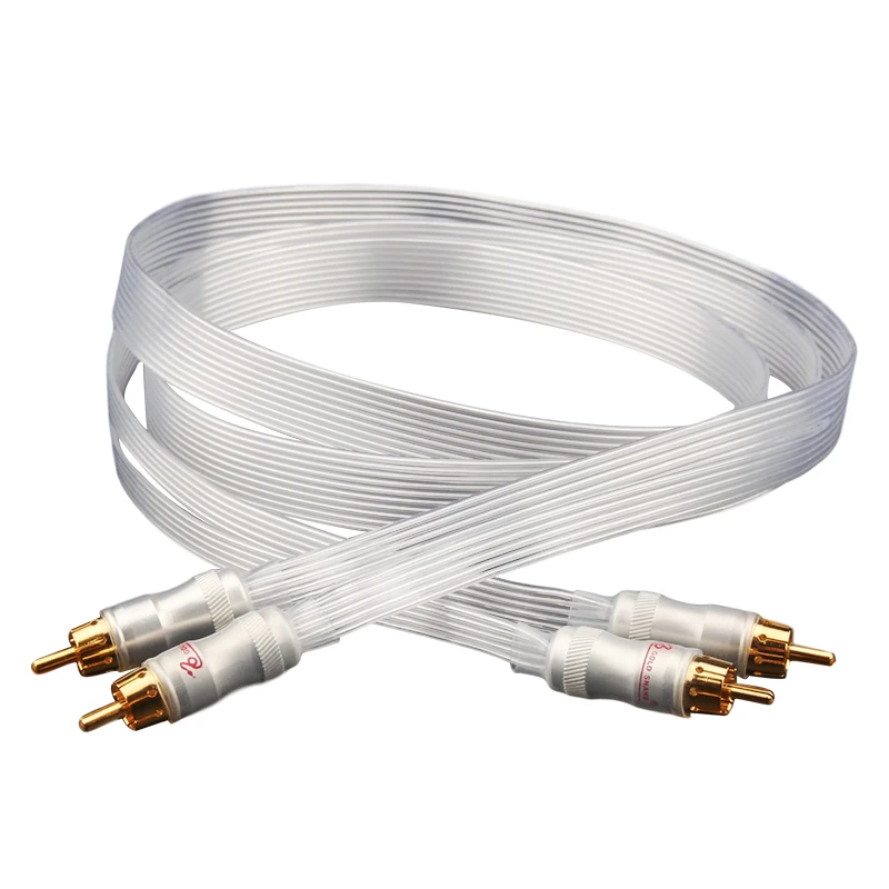 GREY KNIGHT music ribbon hifi OCC silver plated audio signal cable with ...