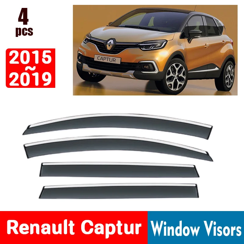FOR-Renault-Captur-2015-2019-Window-Visors-Rain-Guard-Windows-Rain ...