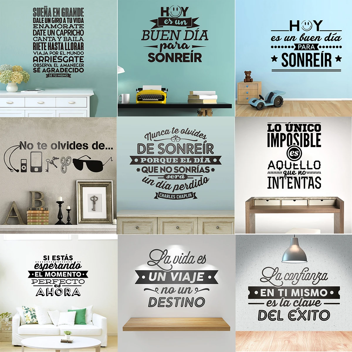 Spanish-Motivational-Quote-Phrase-Wall-Saying-Sticker-Art-Wall-Decor ...