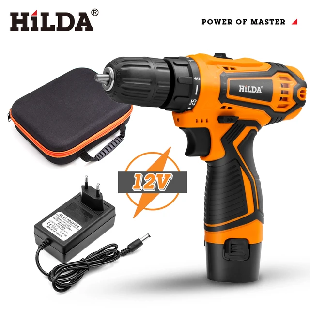 HILDA 12V 16V 20V Cordless Drill Electric Screwdriver Mini Wireless ...