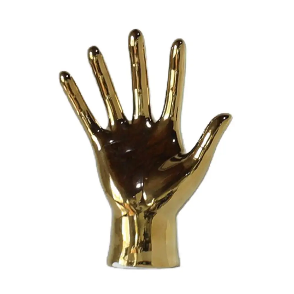 Gold-Peace-Sign-Hand-Decor-Finger-Statues-Desk-Ornament-Abstract-Hand ...