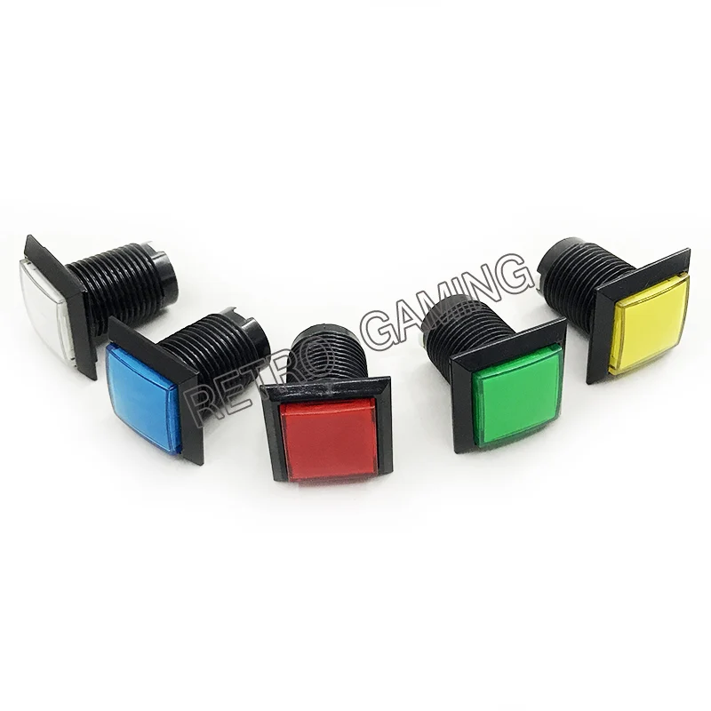 10pcs-33mm-LED-Illuminated-Arcade-Button-12V-Square-Push-Button-with ...