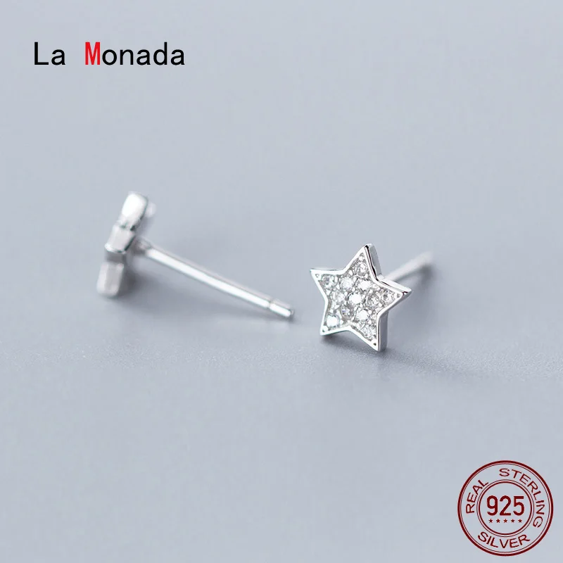 La-Monada-pendientes-de-plata-de-primera-ley-con-forma-de-estrella-para ...