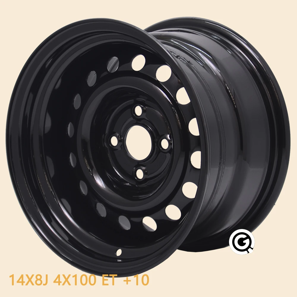 14inch steel wheel 14X8J offset 10 deep dish BB rims 4X100 4holes MK2 ...