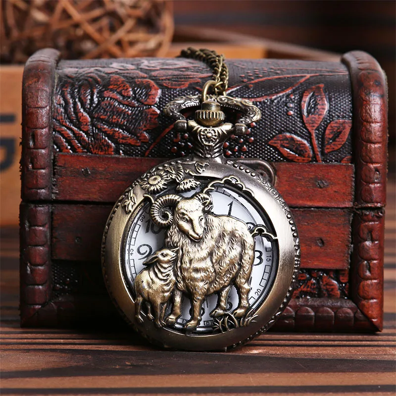 Large fine chain bronze openwork engraved antelope with sunflower ...