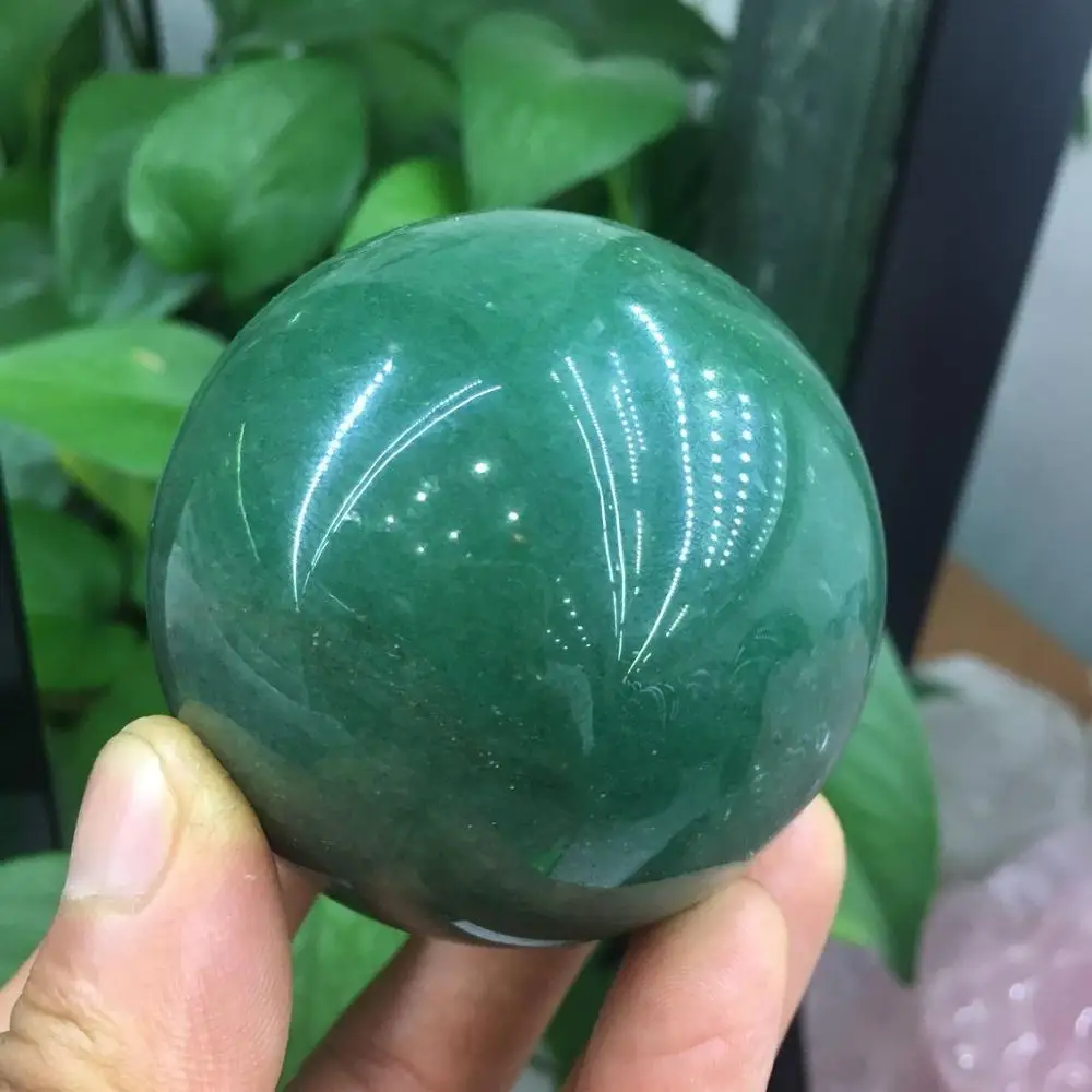 Piedras-de-GEMA-de-Aventurina-verde-Natural-bola-redonda-de-cristal ...