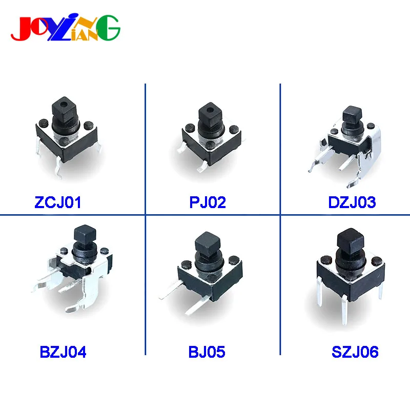 2.4mm Square Head 6*6*7.3mm Touch Switch Fine Push Button 6x6x7.3 ...