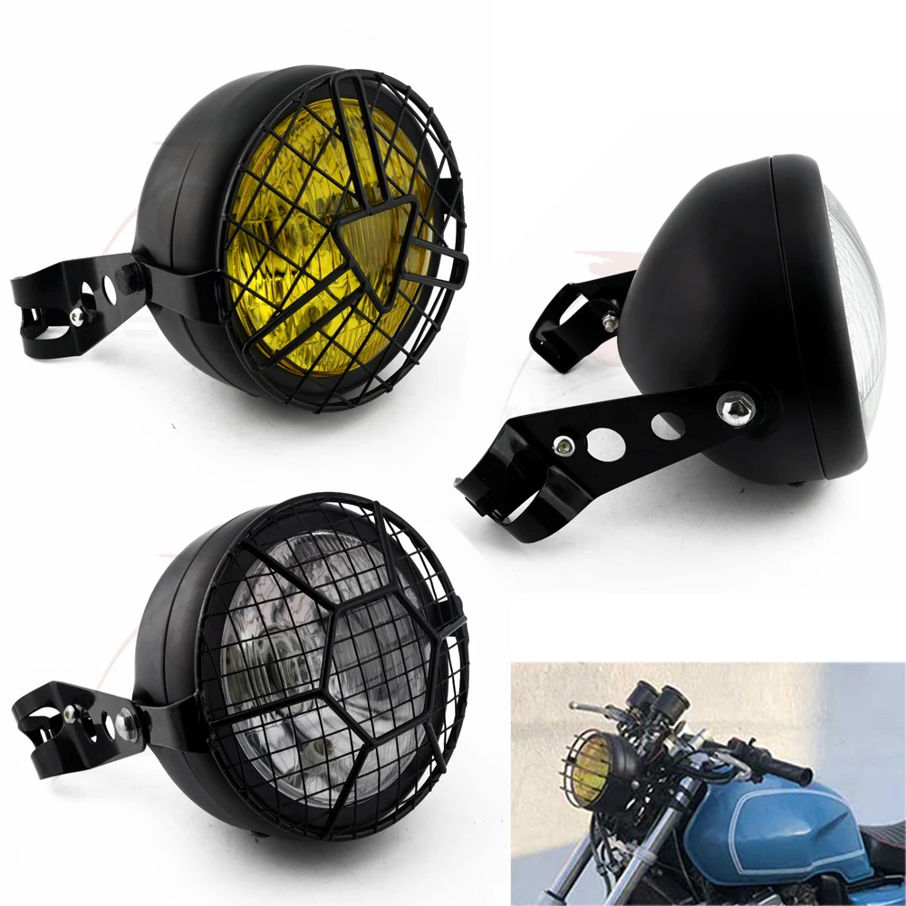 Motorcycle Headlight Grill Side Mount Cover | Headlight Led Motorcycle ...