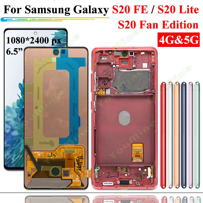 For Samsung Galaxy S20 Fe 5g G781b G780g Lcd Display Touch Screen With Frame For Samsung S20 Fan ...
