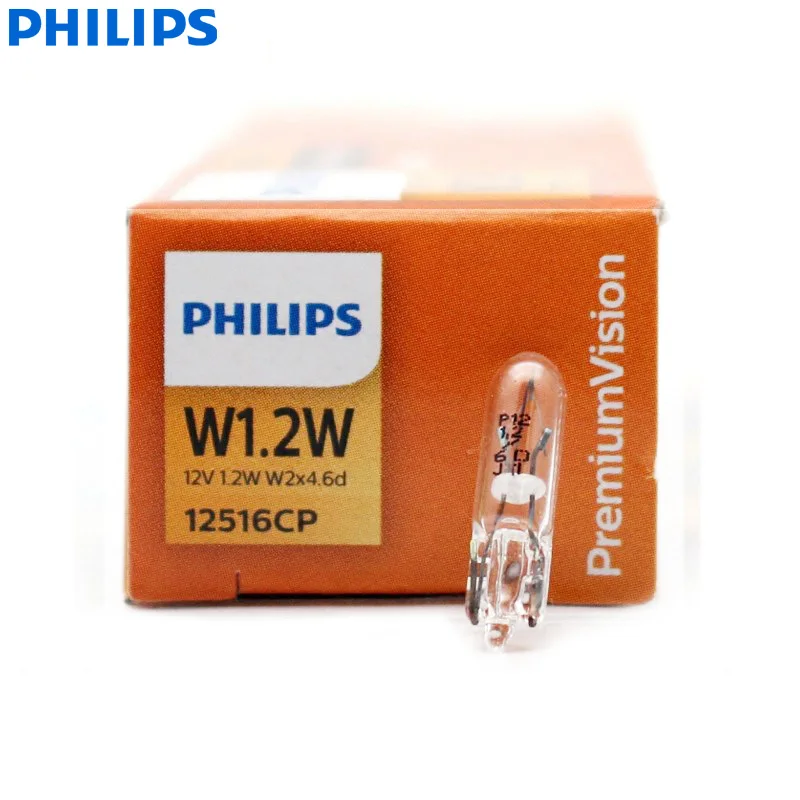 Philips-Vision-W1-2W-T5-12516CP-12V-1-2W-W2x4-6d-Standard-Car-Interior ...