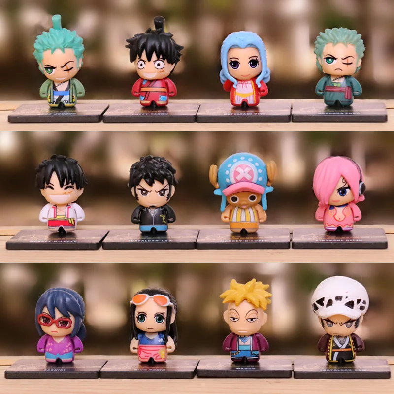 12pcs/Set One Piece Luffy Roronoa Zoro Nami Sanji Antistress Toy ...