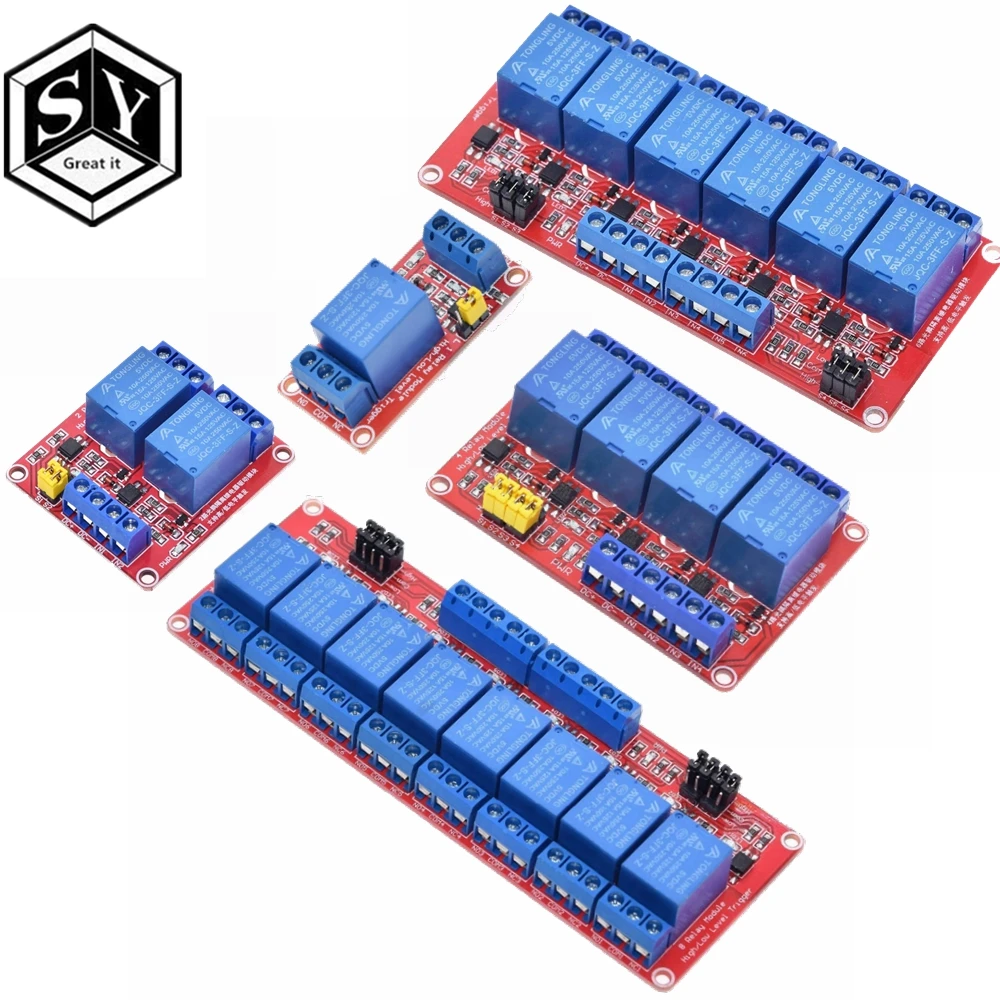1pcs 1 2 4 8 Channel 5v Relay Module Board Shield With Optocoupler ...