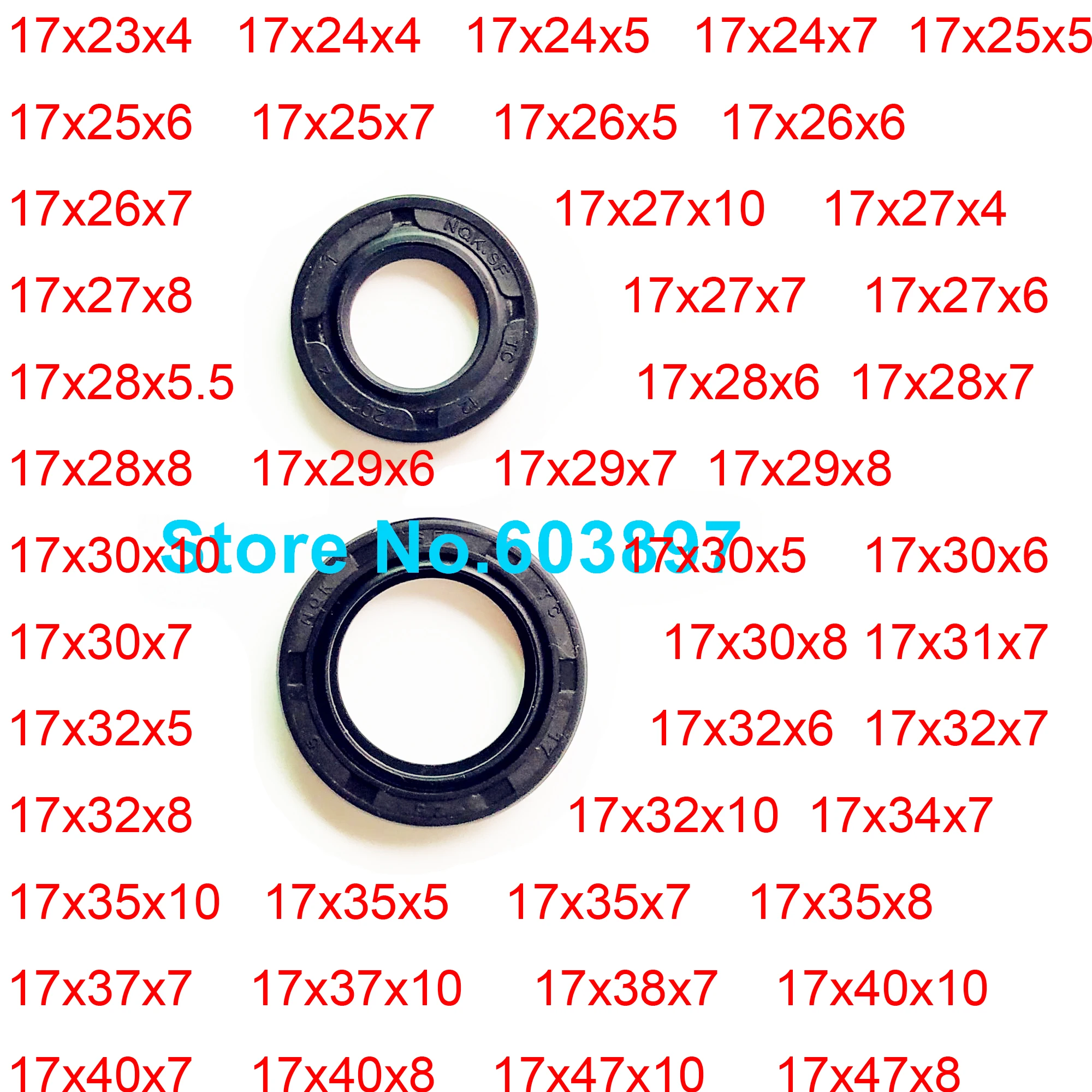 1PC 2PCS TC Skeleton Shaft Seal Rubber Gasket Oil Ring Spring Nitrile ...