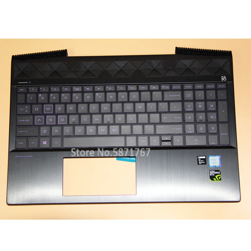 Palmrest-Keyboard-Bezel-for-HP-Pavilion-GAMING-15-CX-PC-with-purple ...
