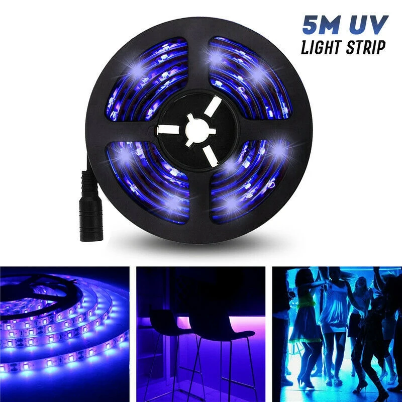 20W LED UV Light Strip Ultraviolet Flexible Purple 16.5FT Blacklight 5M ...