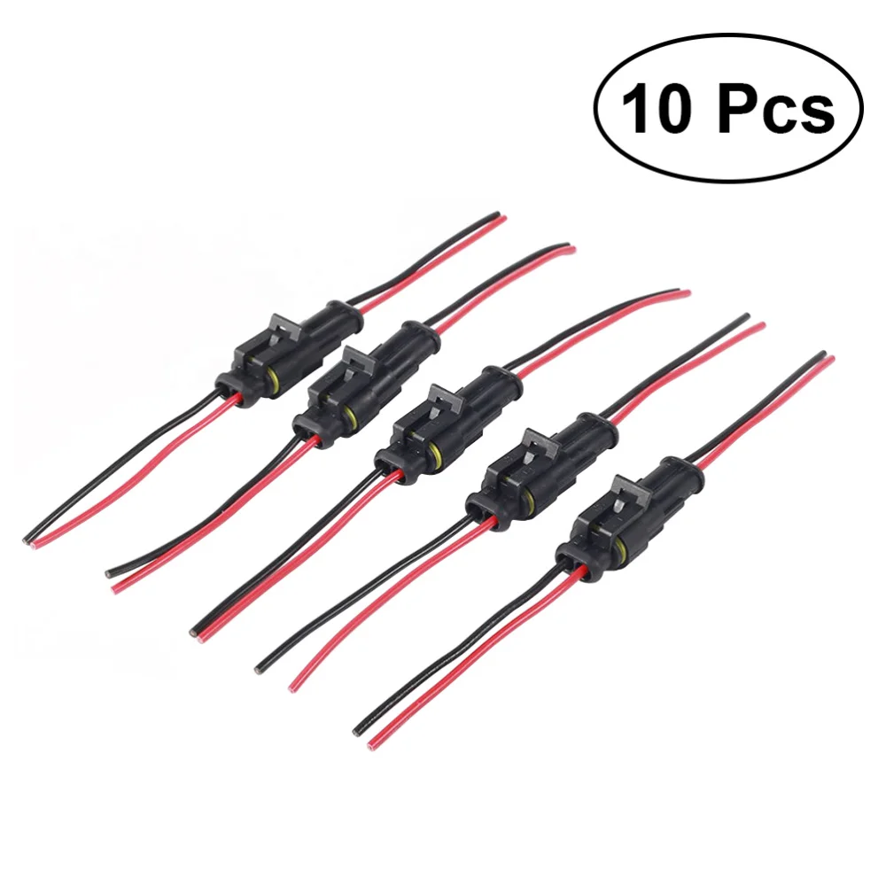 10psc Car Waterproof Electrical Connector Plug with Wire Harness ...