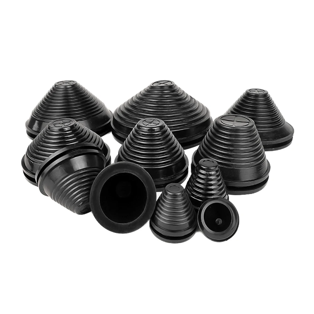 RONDELLE,12mm-1 Pcs--Joints coniques noirs en caoutchouc, joints de câblage, prise de protection ...