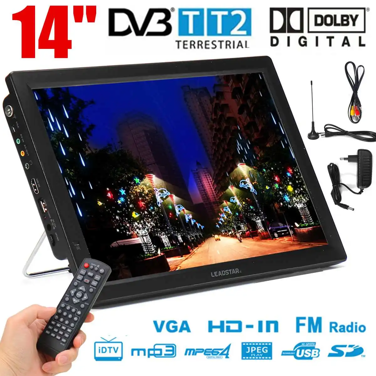 14-Inch-HD-Portable-TV-DVB-T2-ATSC-16-9-ISDB-T-LED-Digital-Analog ...