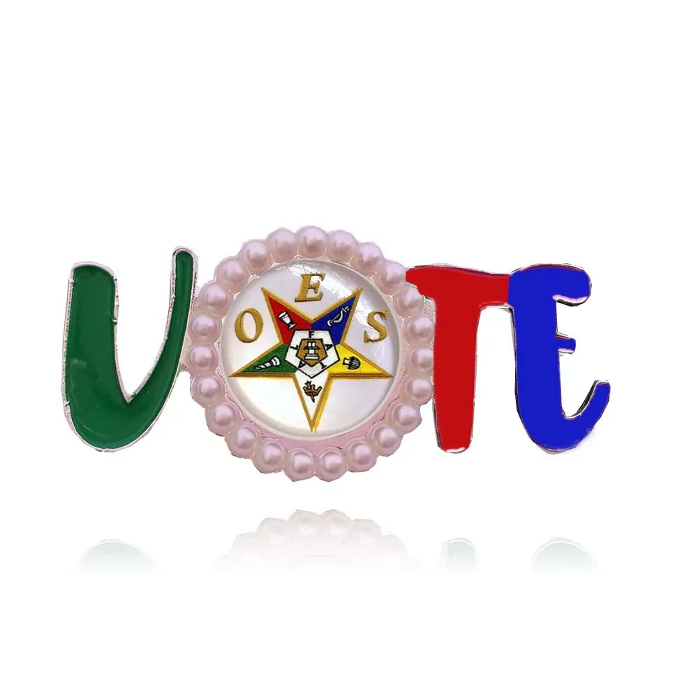 Sorority Order of the eastern star VOTE pearl Pin para solapa broche ...
