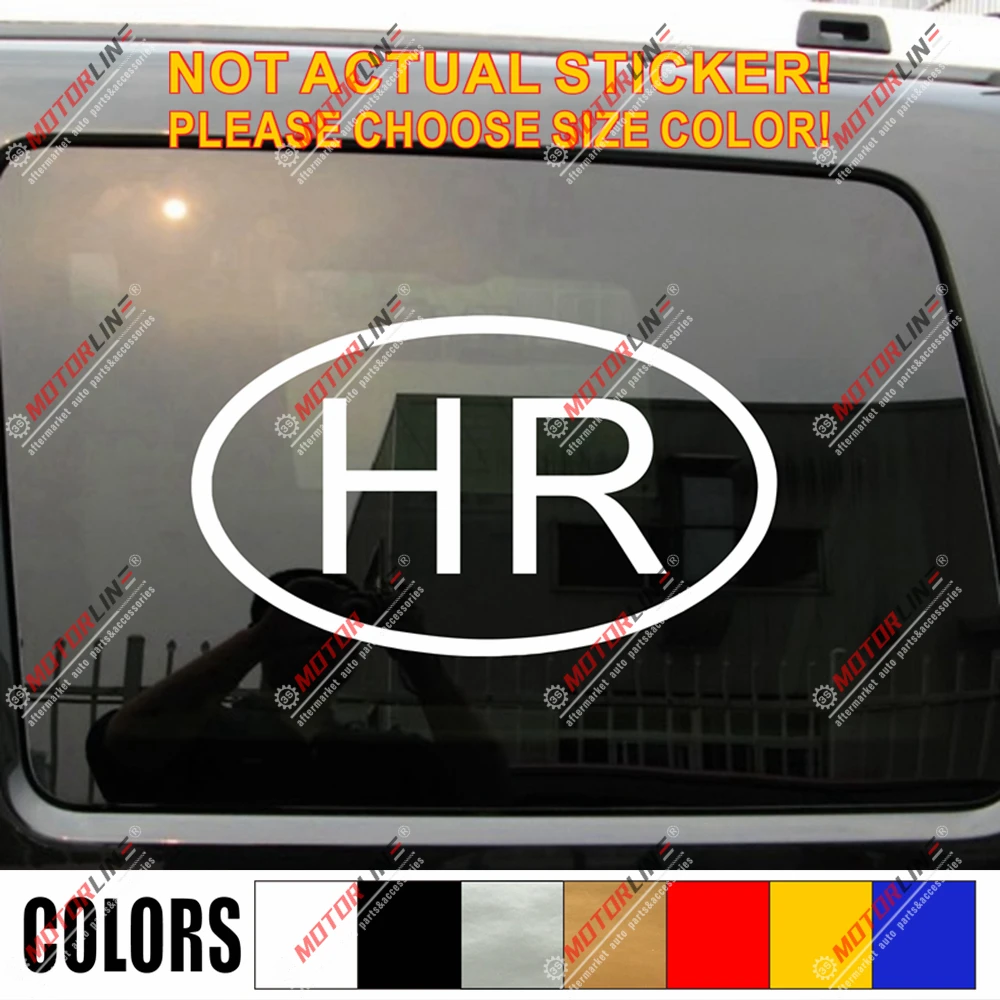 Croatia Hr Oval Country Code Decal Sticker Croatian Car Vinyl Pick Size croatia-hr-oval-country-code-decal-sticker-croatian-car-vinyl-pick-size