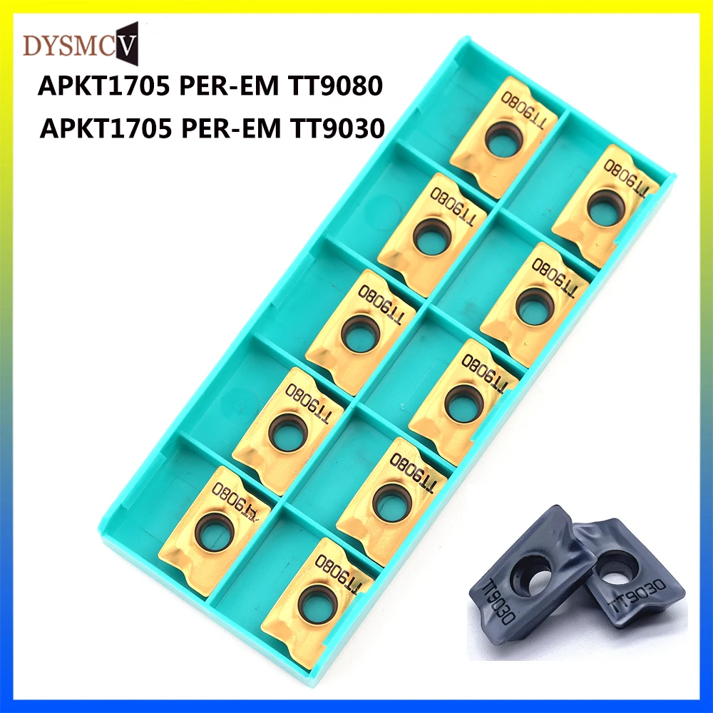 100% 카바이드 인서트 밀링 터닝 공구, APKT 1705 밀링 커터, CNC 절삭 공구, APKT1705 PER EM ...