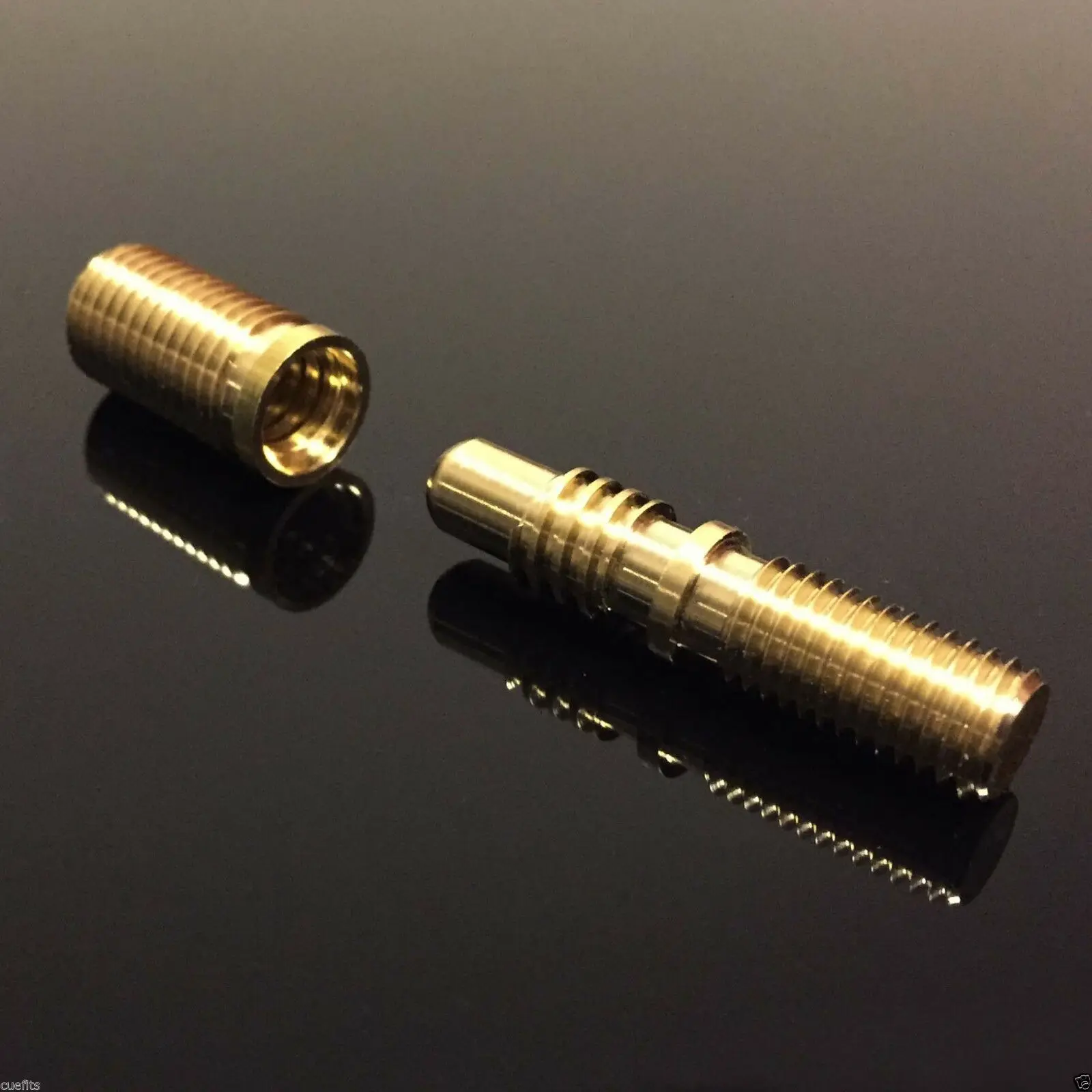Mini Butt Snooker / Pool Cue Extension Jump Cue Cane Brass Joint Pin ...