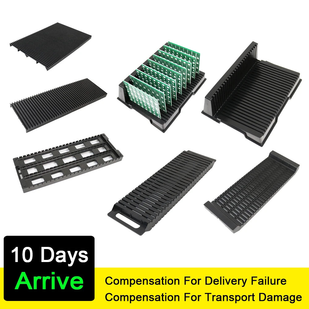 QXR-ESD-Pcb-Storage-Handling-Tray-Rack-Anti-static-Black-Magazine ...