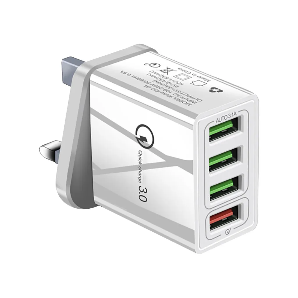 4USB настенное зарядное устройство QC3.0 быстрое зарядное устройство ...