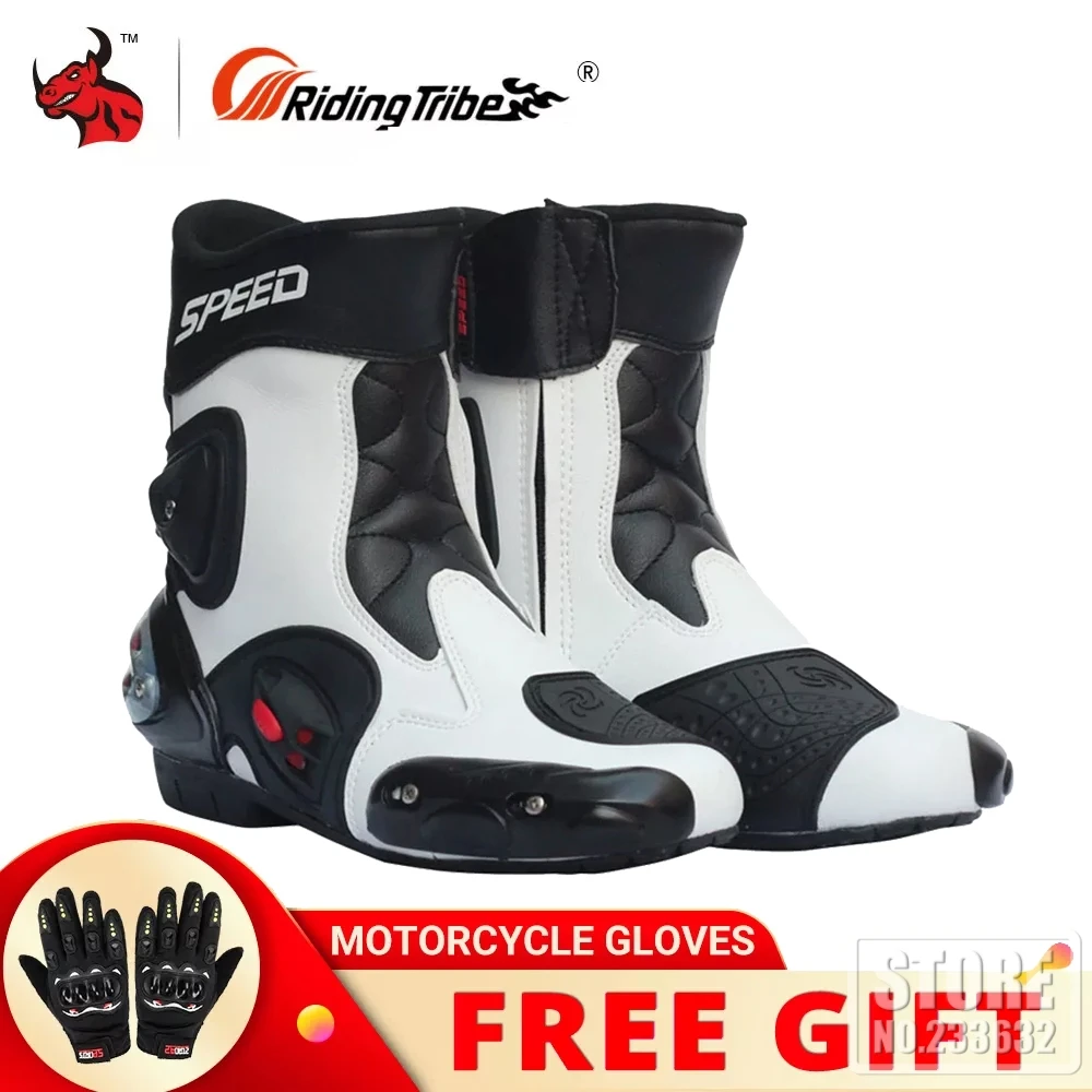 Pro-biker Motorcycle Boots Speed Biker Boot Waterproof Racing Shoes ...