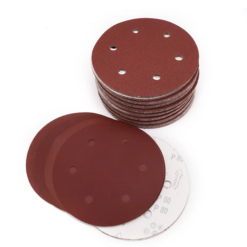 10pcs 9 inch 6 Hole Grit 40 2000 Sanding Paper Discs Self Adhesive ...