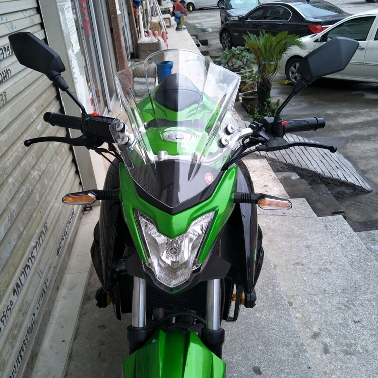 Motorcycle-Windshield-Windscreen-With-adjustable-bracket-For-Kawasaki ...